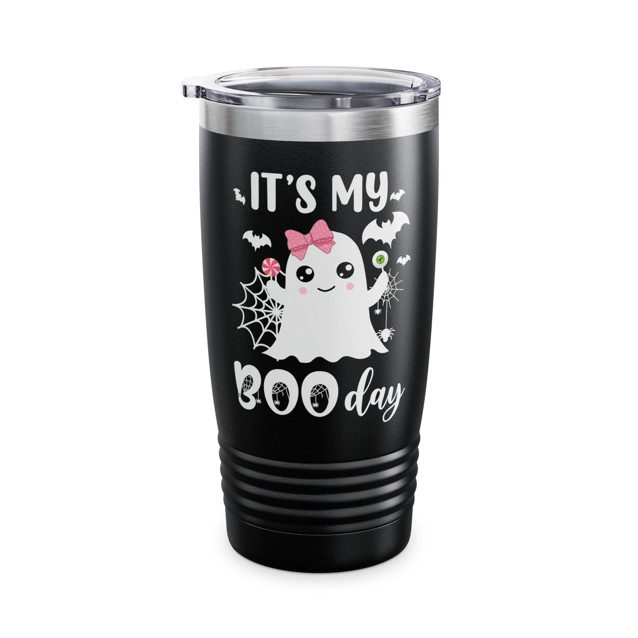 Funny Its My Boo Day Cute Birthday Ghost Pink Bow Funny Halloween Tumb ...