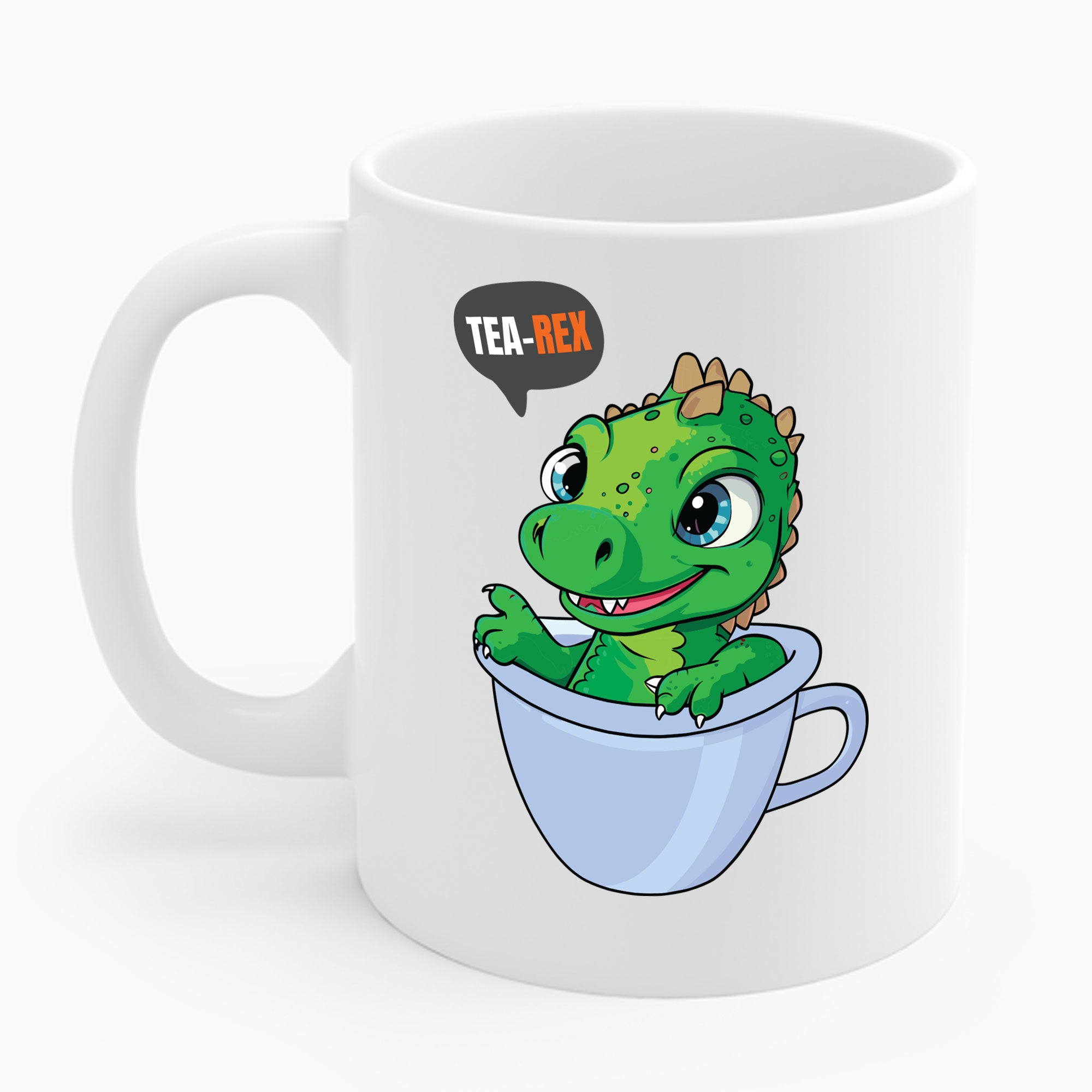 Tea-Rex In A Cup Cute T-Rex Dinosaur Kawaii Coffee Tea Funny Dino Pun ...
